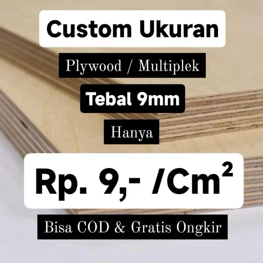 Jual 9mm Custom Ukuran Triplek Halus Multiplek Plywood | Shopee Indonesia