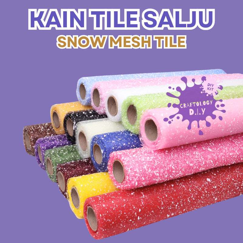 Jual KAIN TILE SALJU BUKET BUNGA / Snow Mesh Flower Wrapping / Kertas ...