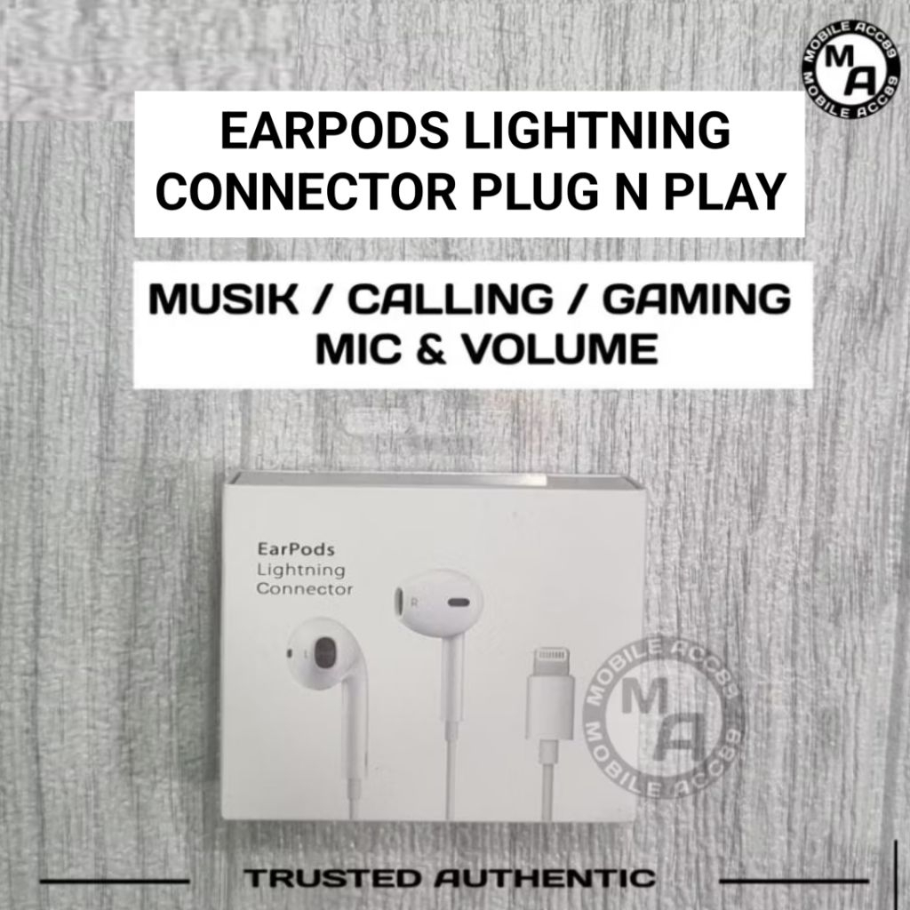 Jual Headset Iphone Lightning Earphone Gaming For Iphone 14 / 13 / 12 ...