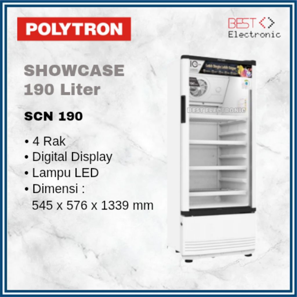 Jual SHOWCASE POLYTRON SCN 190 SCN190 FAST COOL | Shopee Indonesia