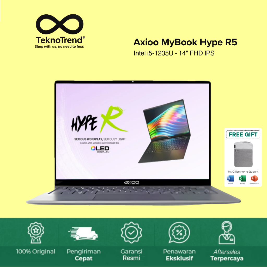 Jual Axioo MyBook Hype R5 OLED i5-1215U 24GB 512GB FHD OLED 14 inch ...