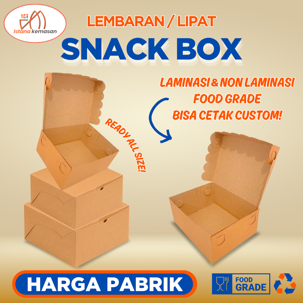 Jual Box Kotak Fried Chicken / Snack Box / Cemilan / Kue / Gorengan ...