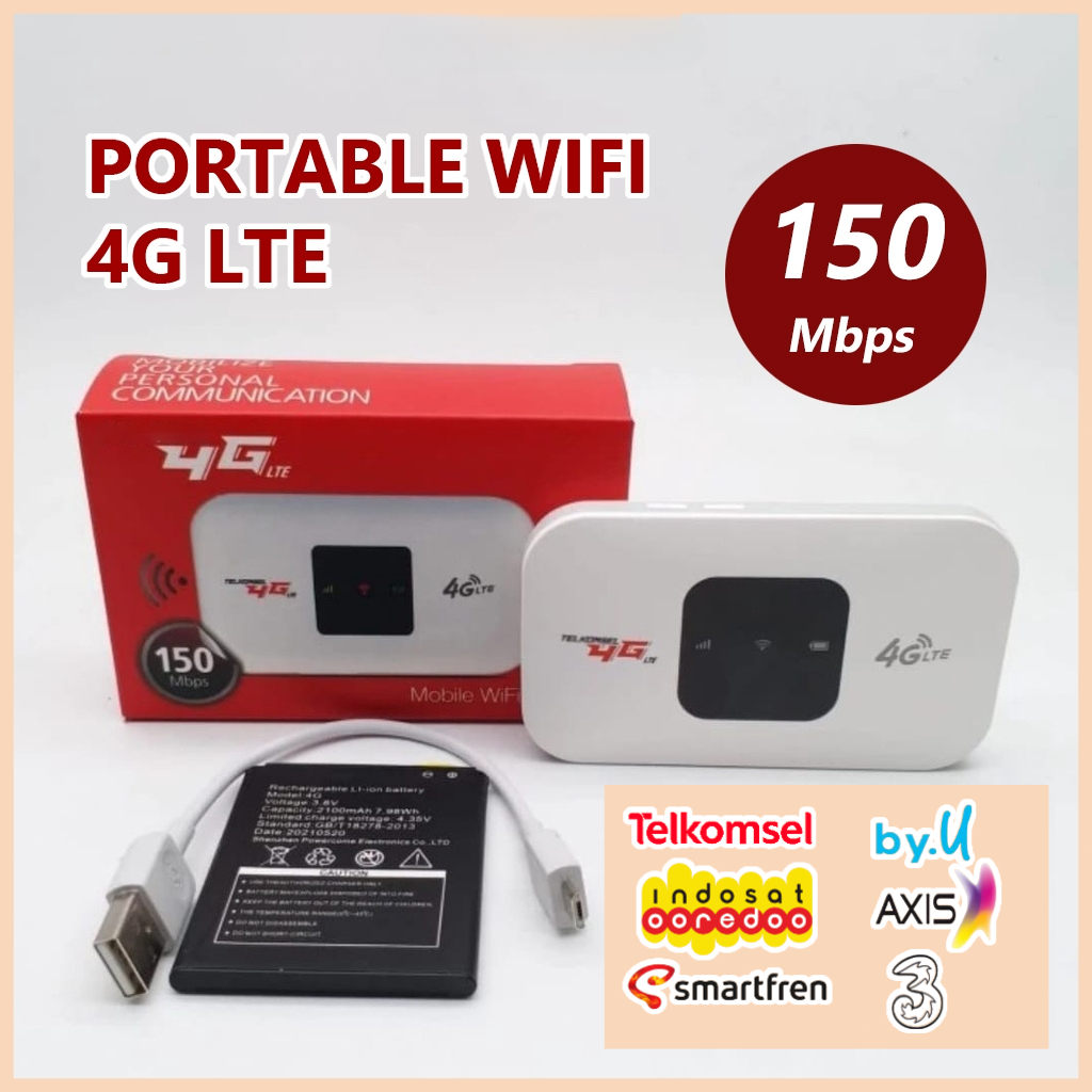 Jual Mifi Modem Wifi 4G LTE 150Mbps 2100mAh Unlock All Operator Modem ...