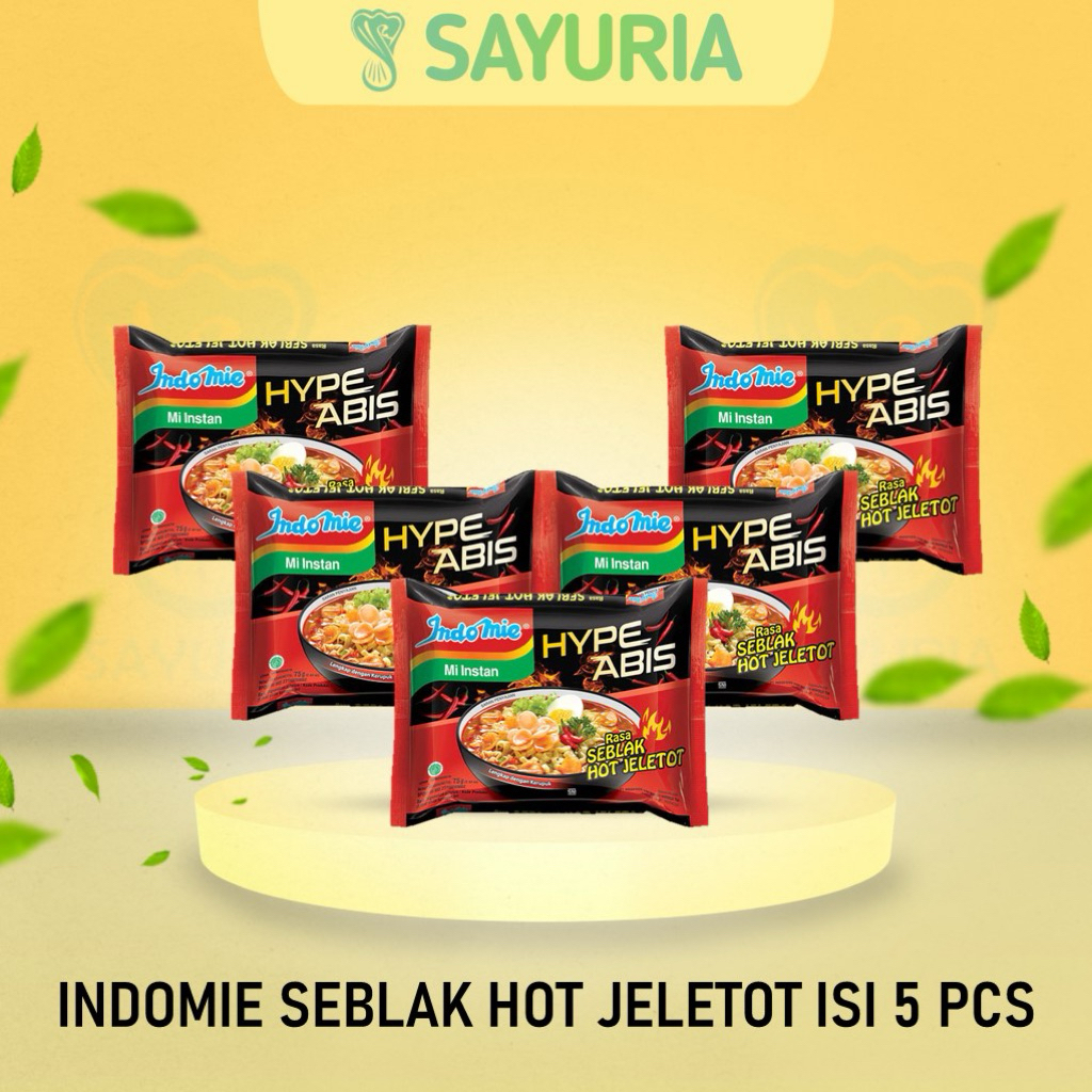 Jual INDOMIE HYPE ABIS SEBLAK HOT JELETOT ISI 5 PCS | Shopee Indonesia