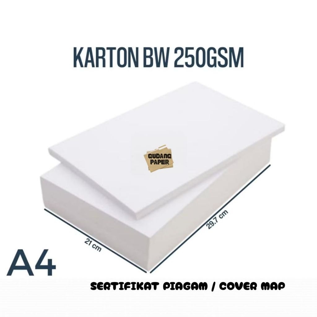 Jual Kertas BW 250gsm A4 isi 500 lembar / Kertas Karton BW | Shopee Indonesia