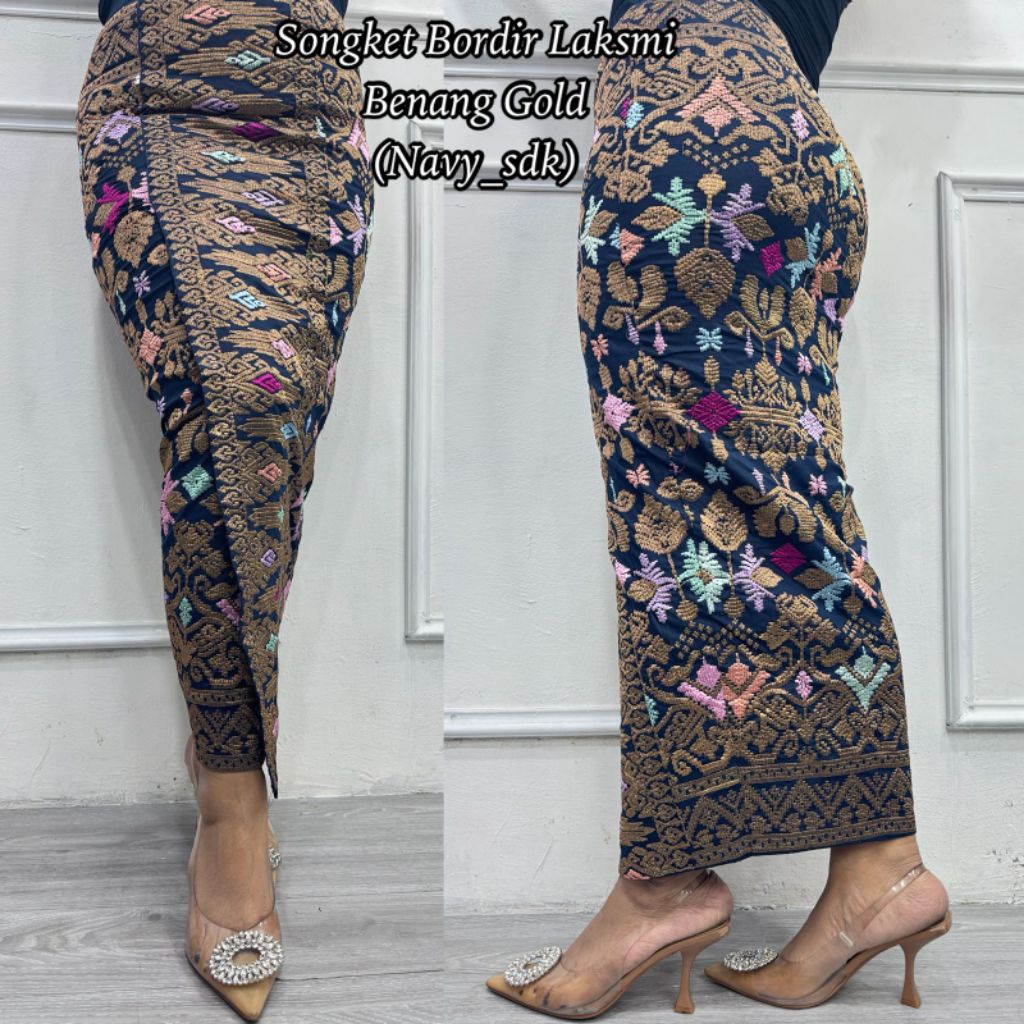 Jual kamen jadi songket motif LAKSMI benang GOLD | Shopee Indonesia