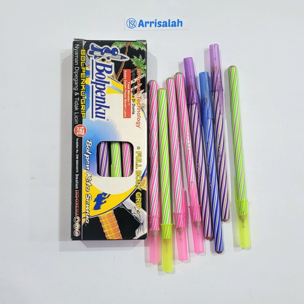 Jual Pulpen Lilin Ulir | Pen Bolpenku murah Spiral Hitam (Lusin ...