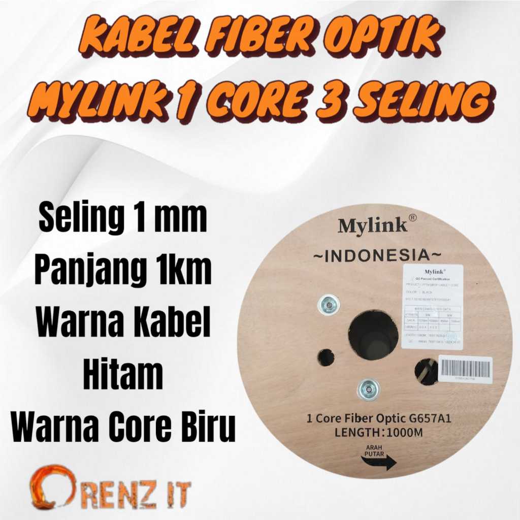 Jual 1core Kabel Fiber optik Mylink 1 core 3 seling | Shopee Indonesia