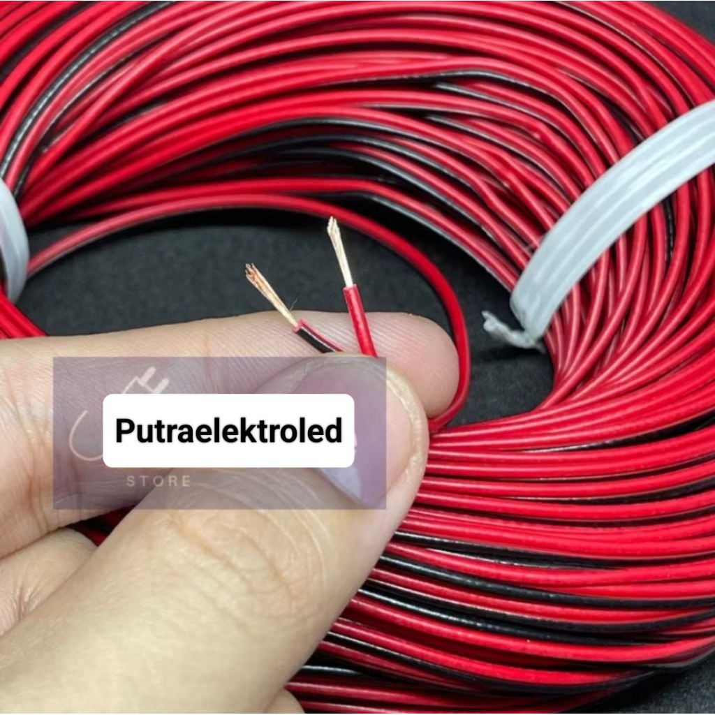 Jual Kabel Awg24 2x18 Serabut Dia 0,12 50m Merah Hitam / Kabel Awg 24 Serabut | Shopee Indonesia