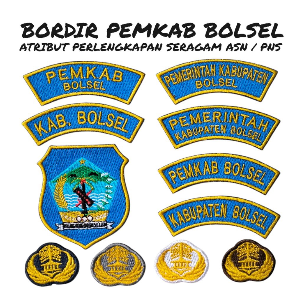 Jual BORDIR LOGO LOKASI KORPRI KEMENDAGRI,KABUPATEN BOLSEL.ATRIBUT ...