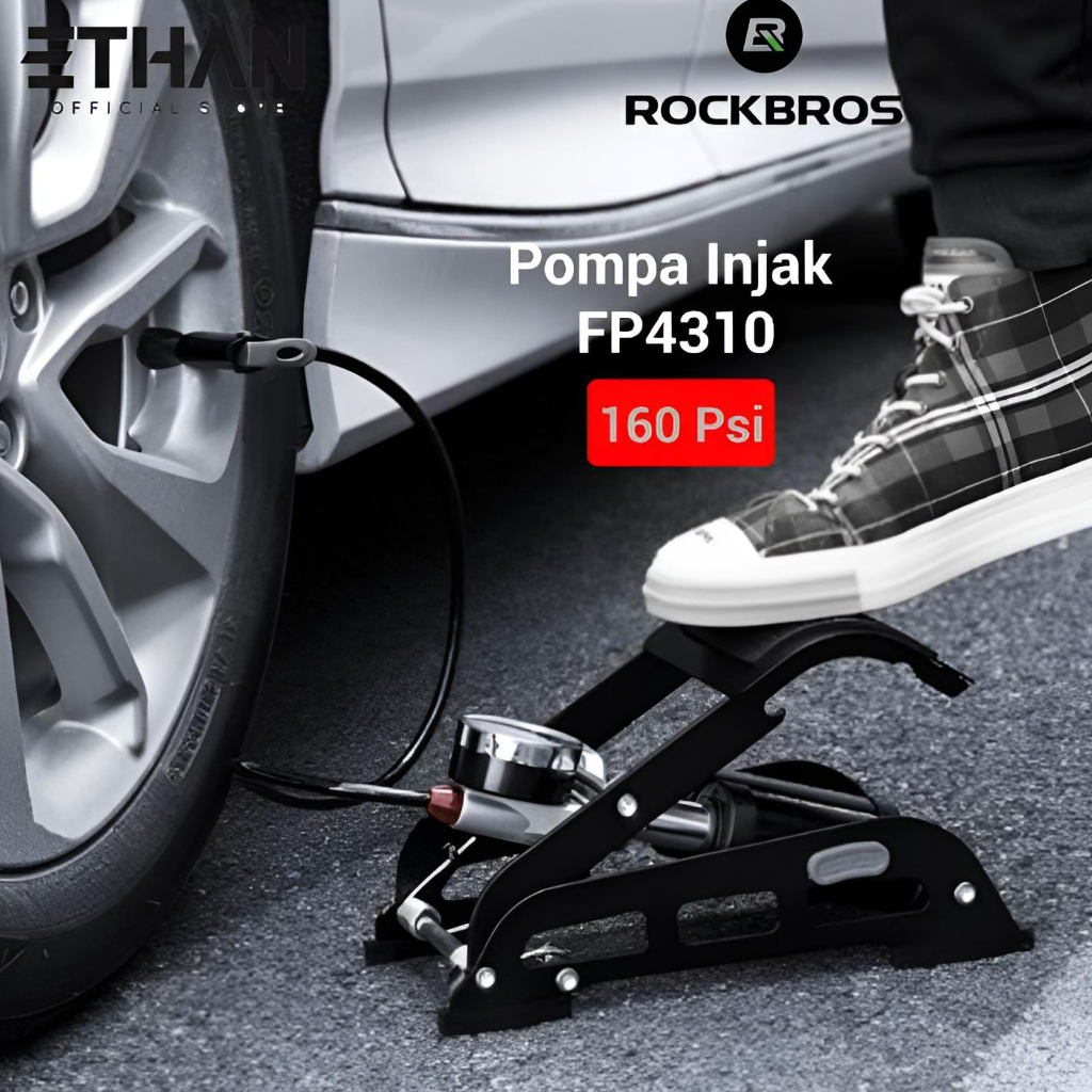 Jual ROCKBROS Pompa Sepeda Motor Injak Ban Sepeda Mobil Bola FP4310S ...