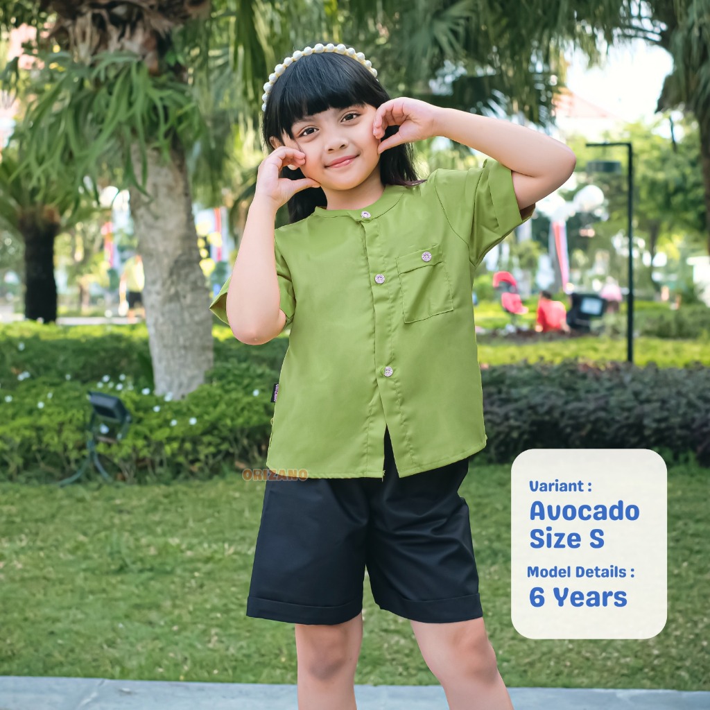 Jual Set Baju Anak Garis Garis Salur dan Polos Kemeja Anak Bahan ...