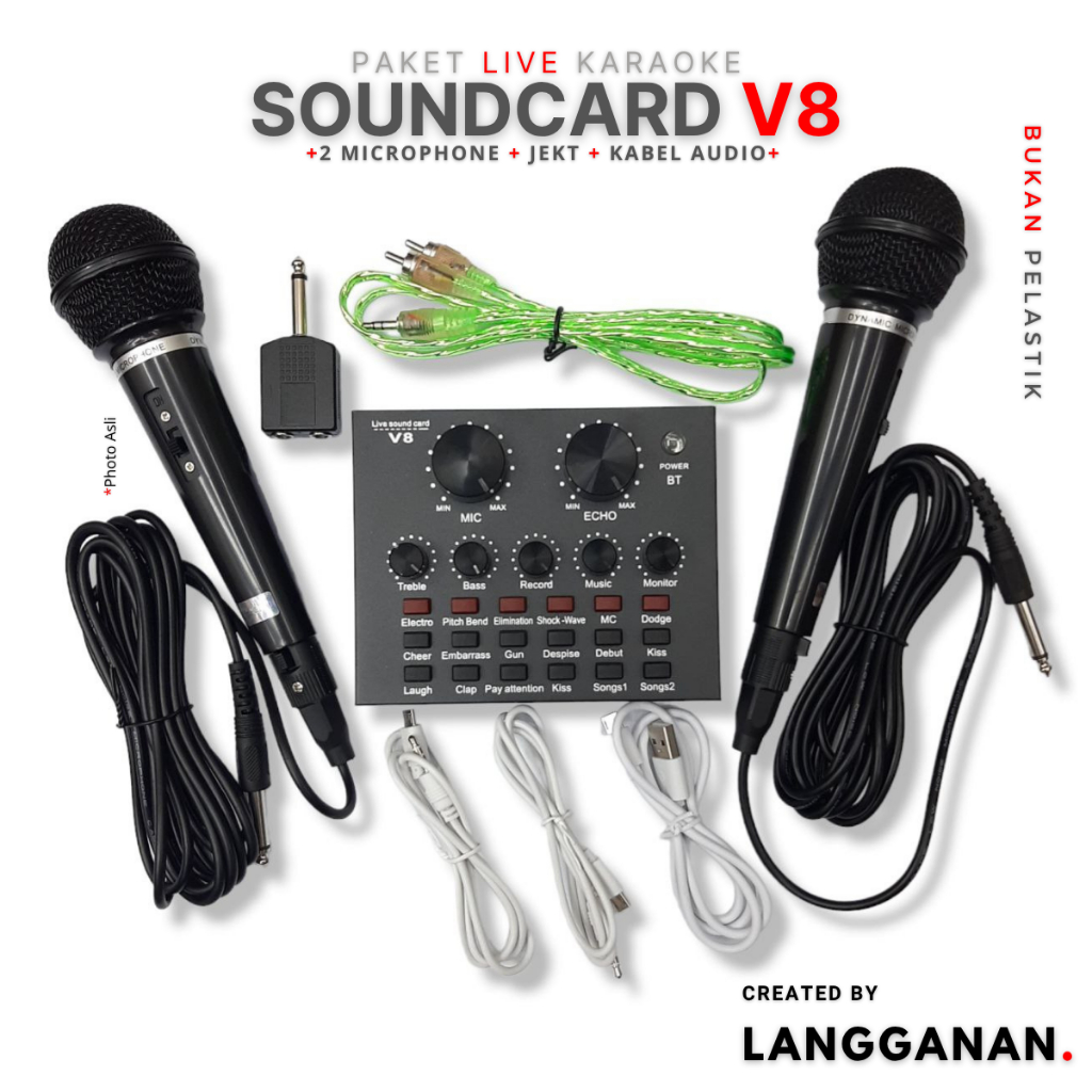 Jual Sound card V8 Bluetooth Audio USB External Soundcard Live ...