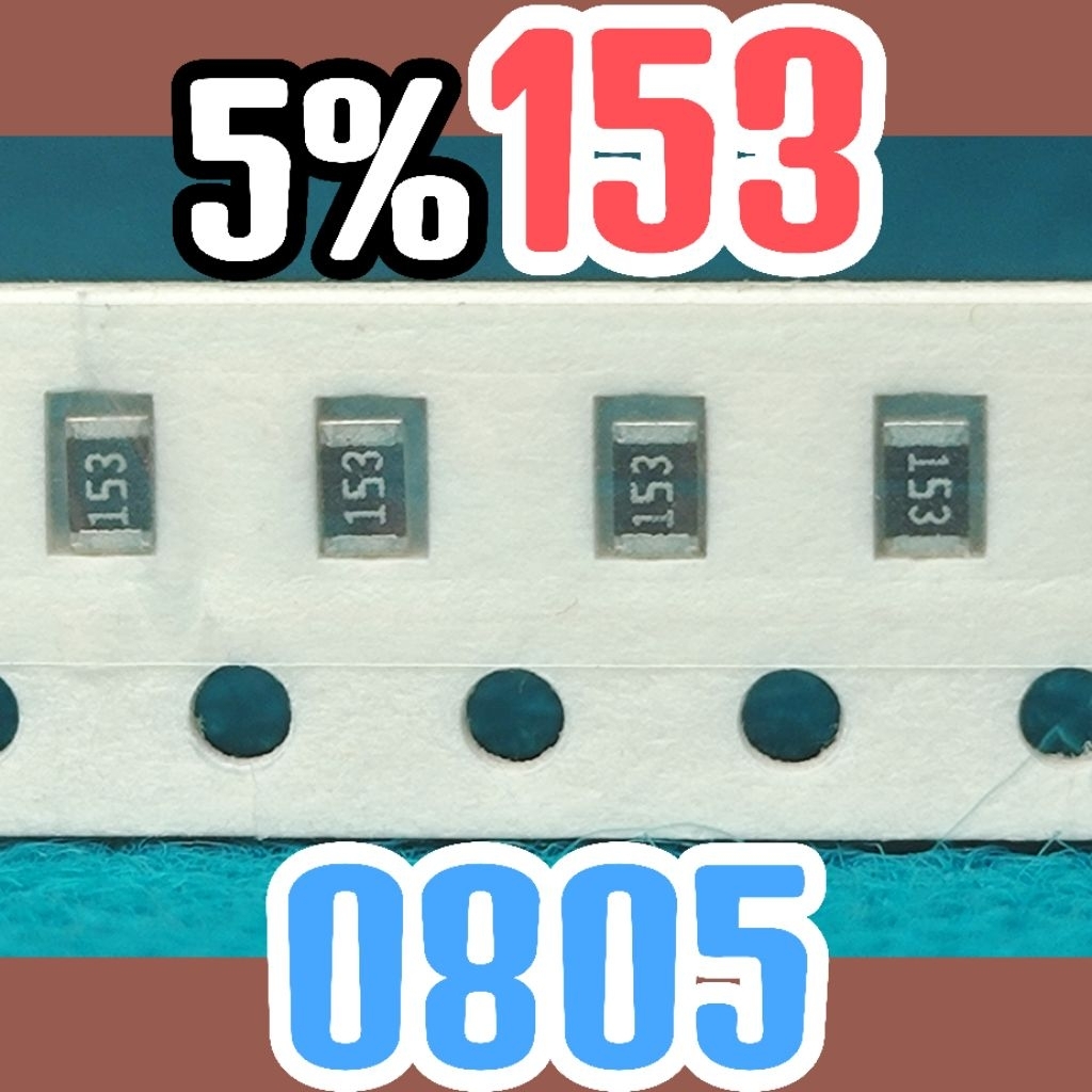 Jual 10pcs Chip resistor smd 153 15K 5% size 2012 0805 15 Kohm 15Kohm ...