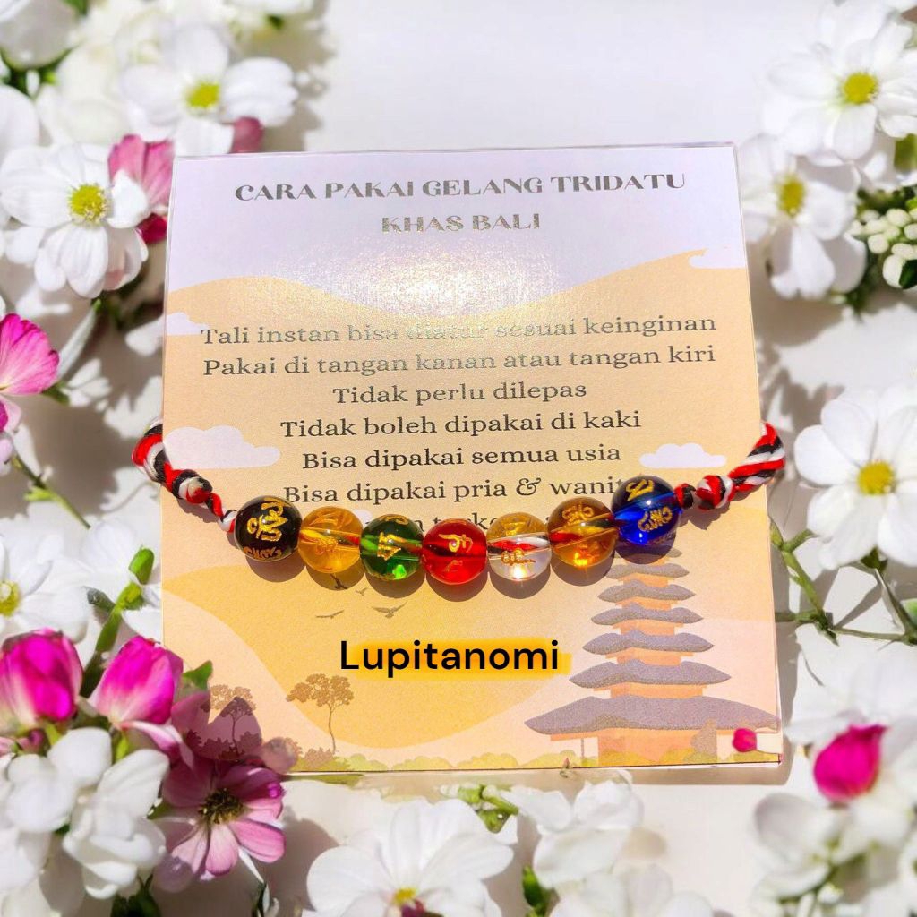 Jual Gelang Tridatu Tujuh Batu Kristal Tibet Asli Bali | Shopee Indonesia
