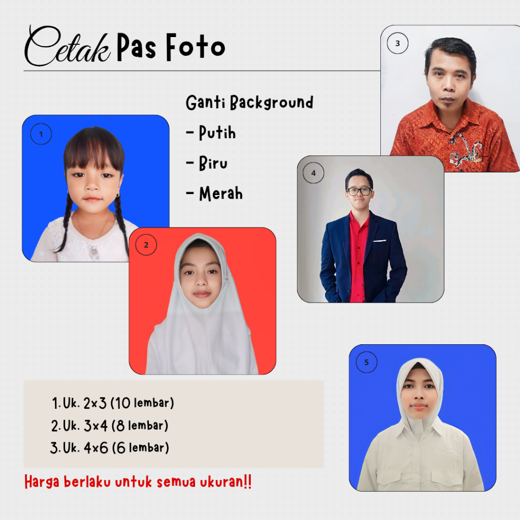 Jual Cetak Pas Foto Rapot/Ijasah/Lamaran Kerja | Shopee Indonesia