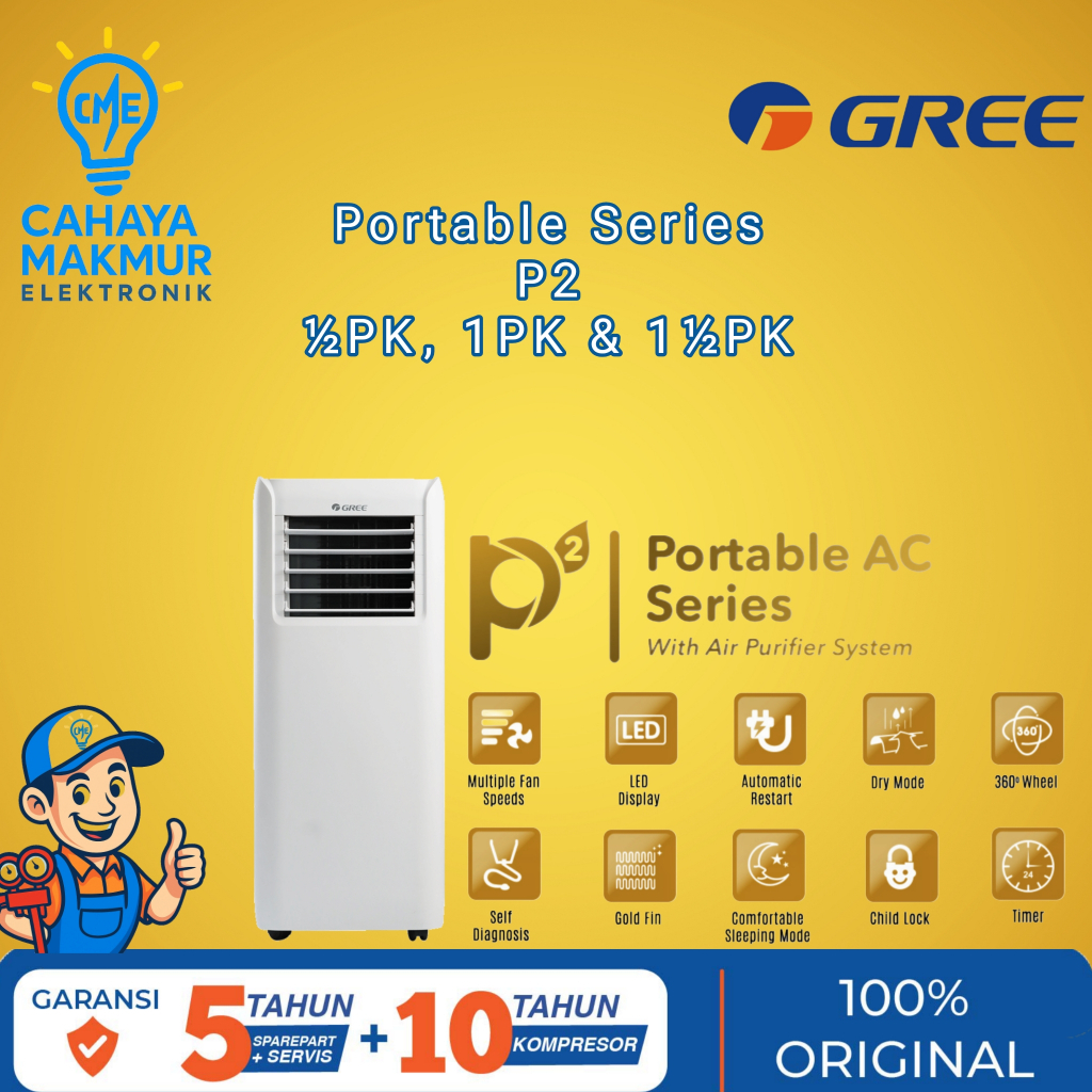 Jual Gree AC Portable 0.5PK GPC-05P2- Air Purifier - Portable Air ...
