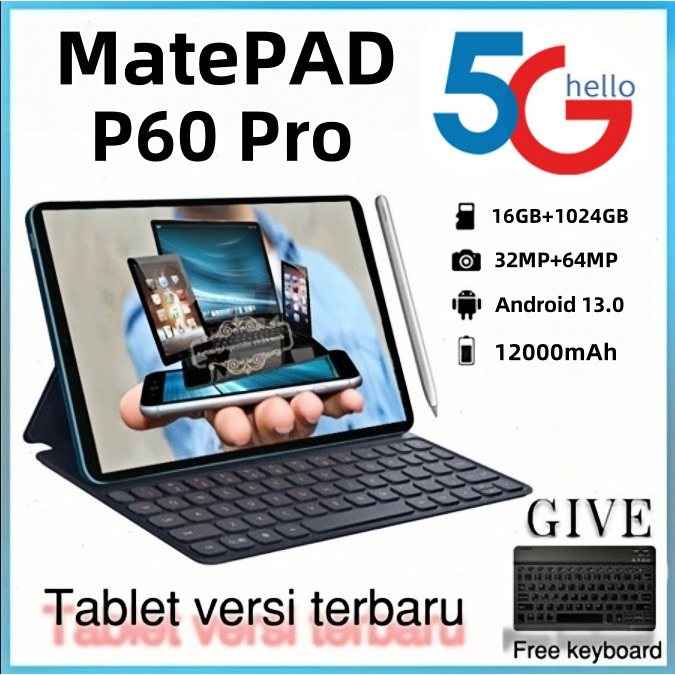 Jual 【Free keyboard】MatePad P60 Pro Tablet android 13.0PadPro 11.6inch ...