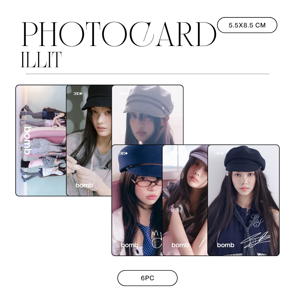 Jual PHOTOCARD ILLIT BOMB 6 PCS KPOP CARDS UNOFFICIAL IROHA MINJU MOKA ...