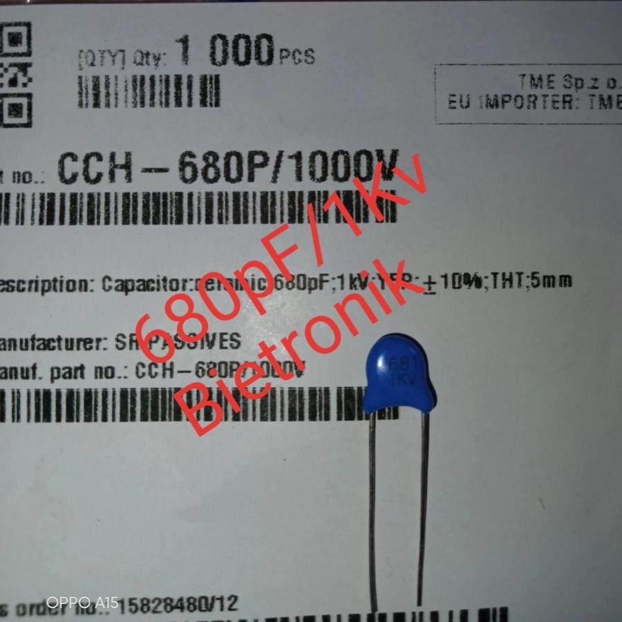 Jual Kapasitor keramik 680pF 1Kv SR PASSIVES | Shopee Indonesia