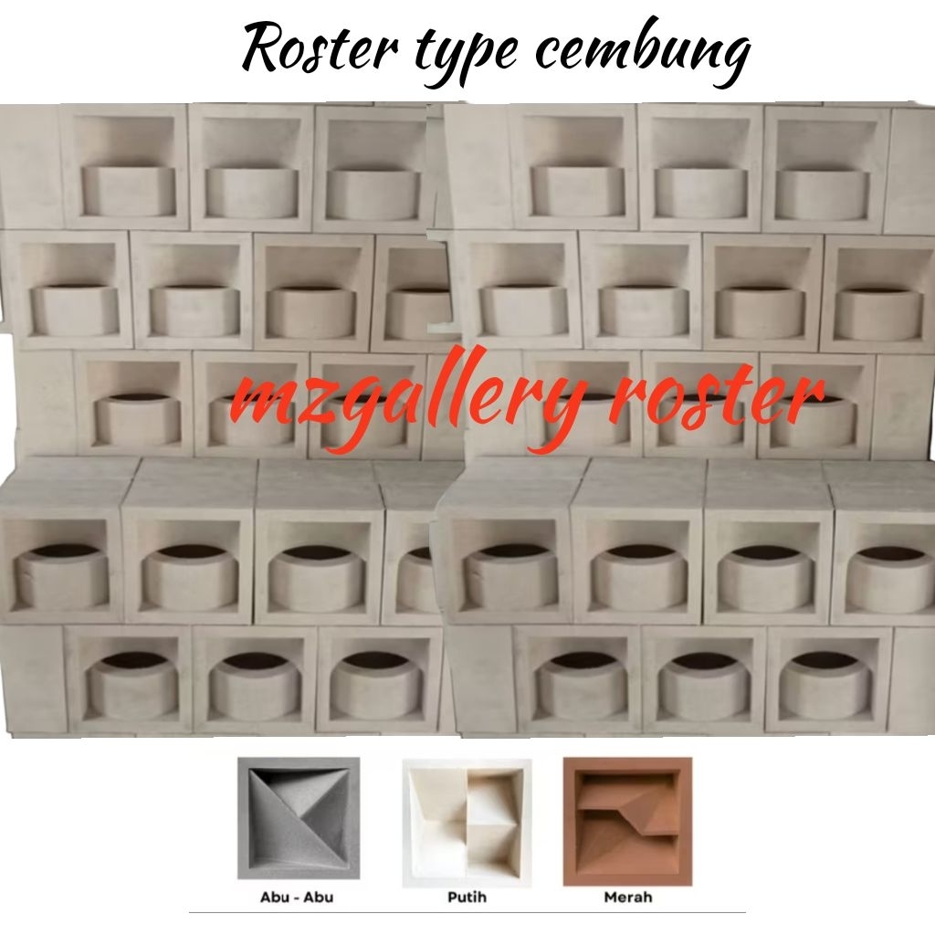 Jual Roster beton / motip gonjing / dua sisi / roster putih / roster ...