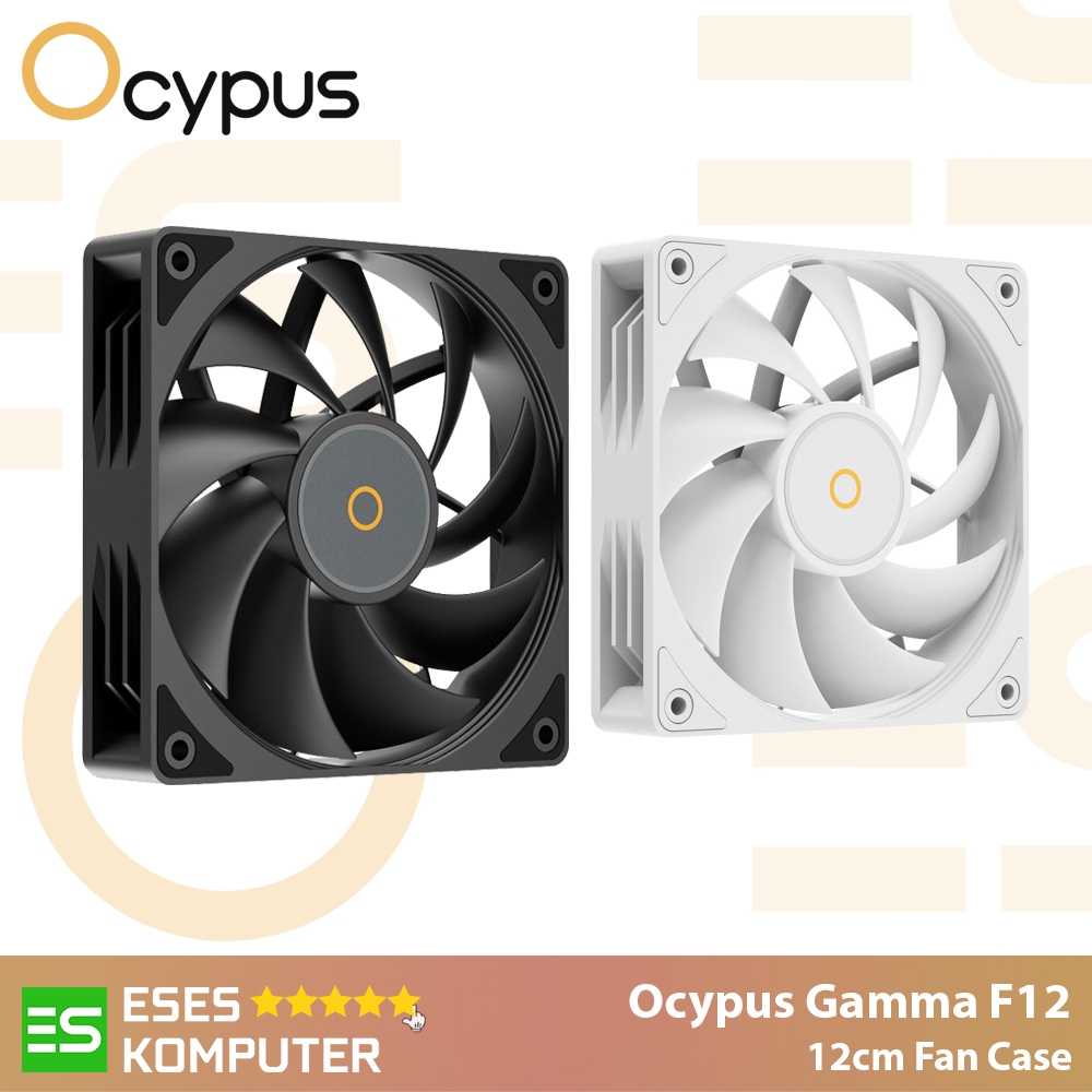 Jual Fan OCYPUS Gamma F12 BK-WH Black / White | 12cm 120mm Kipas Casing ...
