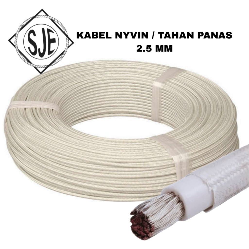 Jual Kabel Tahan panas 2.5mm/ Kabel Heater / Kabel Nyvin 2.5mm (meteran ...