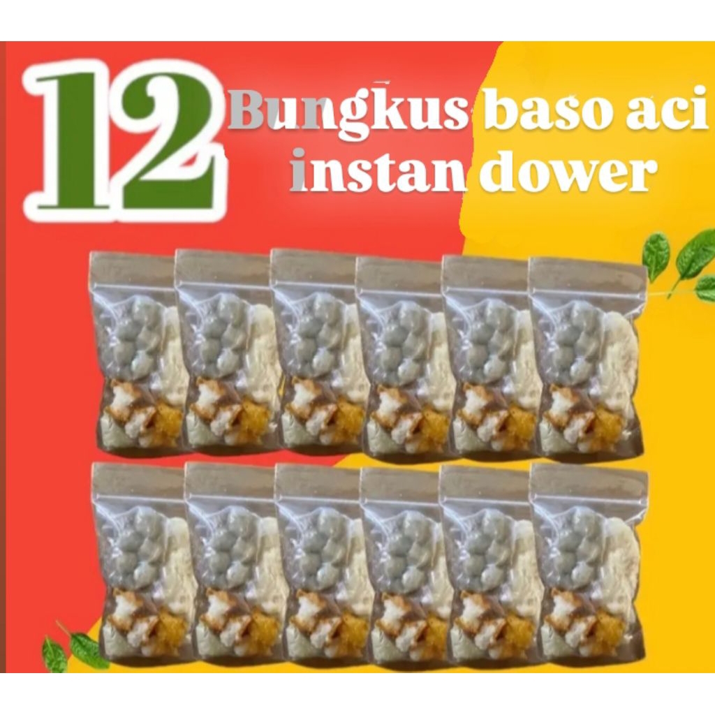Jual paket 12 bungkus baso aci instan komplit murah resseler | Shopee ...