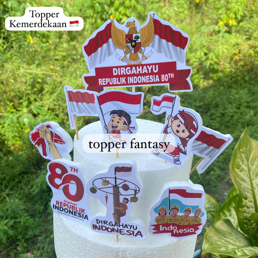 Jual Topper KEMERDEKAAN INDONESIA | Hiasan TUMPENG Tema DIRGAHAYU ...