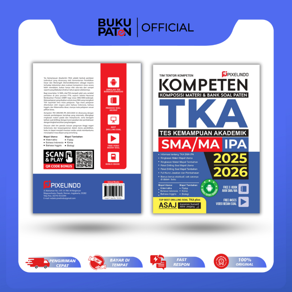 Jual Buku Kompeten Tes Kemampuan Akademik TKA IPA SMA / MA Tahun 2025/ ...