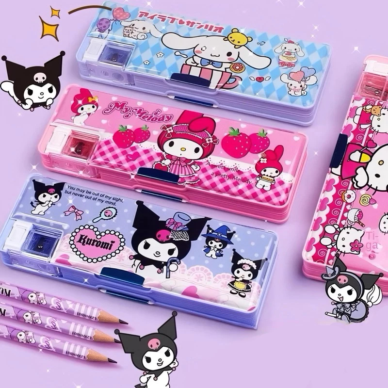 Jual Sanrio Tempat Pensil Magnet Karakter 2 Sisi + Rautan Kotak Pensil Motif Kuromi Melody ...