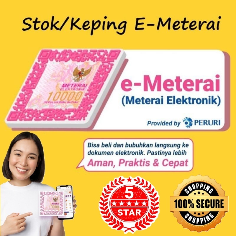 Jual e-Meterai e-Materai 10000 meterai elektronik resmi pos peruri ...