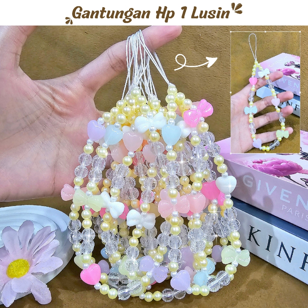 Jual (12 pcs) Gantungan Hp Aesthetic Korea Phone Strap Hp Grosir ...