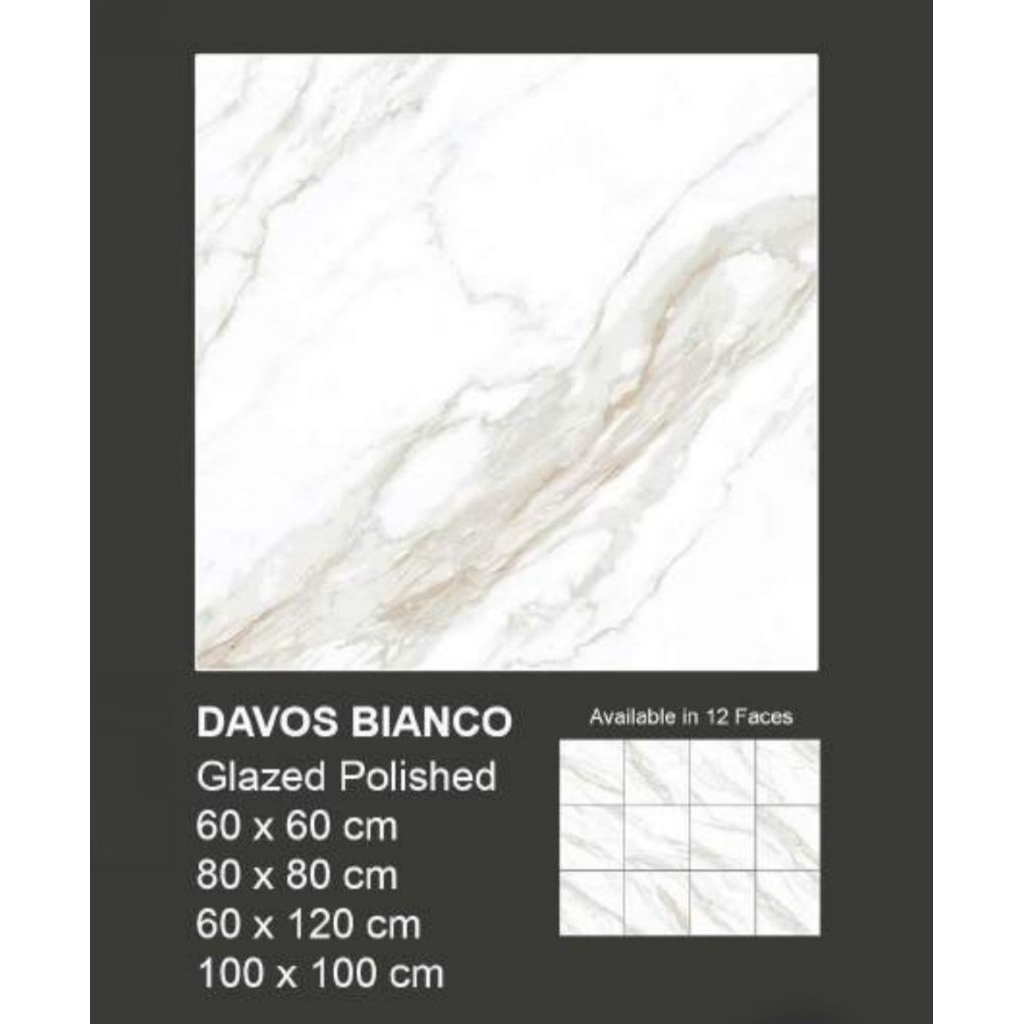Jual GRANIT MEREK VALENTINO GRESS TYPE DAVIS BIANCO UKURAN 60X60 GLAZED ...