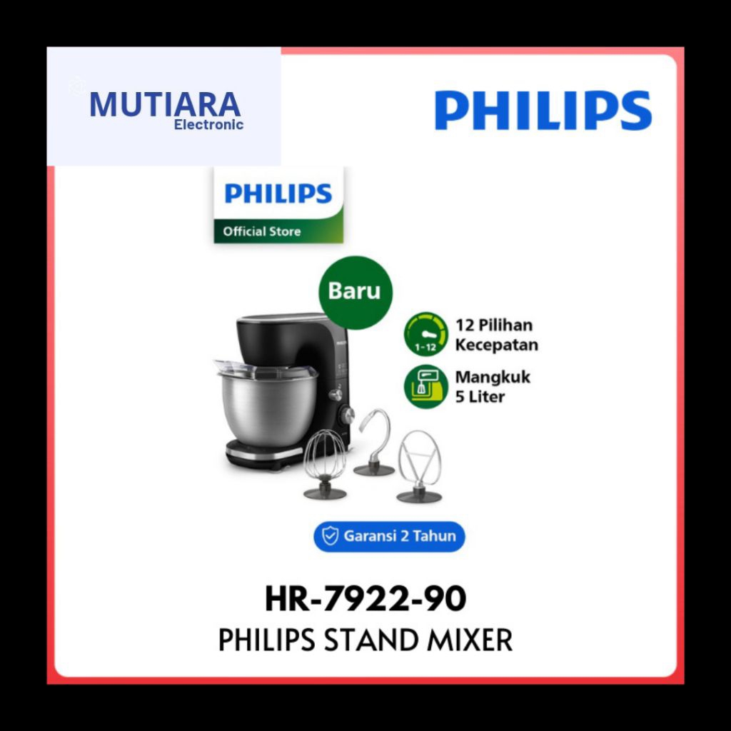 Jual PHILIPS HR7922 / HR7922/ 90 MIXER KITCHEN MACHINE | Shopee Indonesia