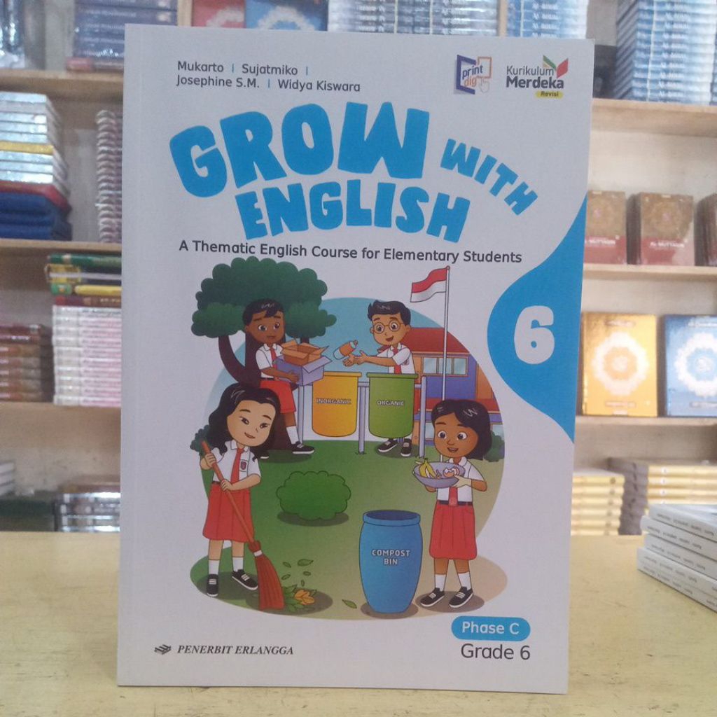 Jual GROW WITH ENGLISH Phase C Grade 6 SD Kurikulum Merdeka Revisi ...