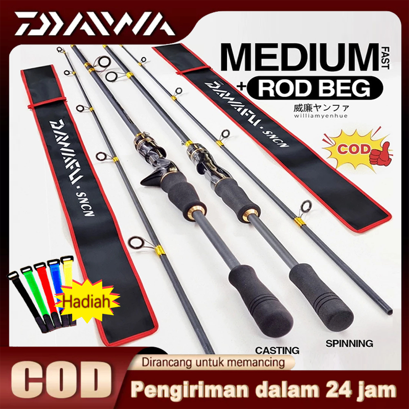 Jual DAIWA Carbon Spinning Rod Casting Rod Ultralight Fishing Rod Max Drag 50kg Spinning Fishing ...