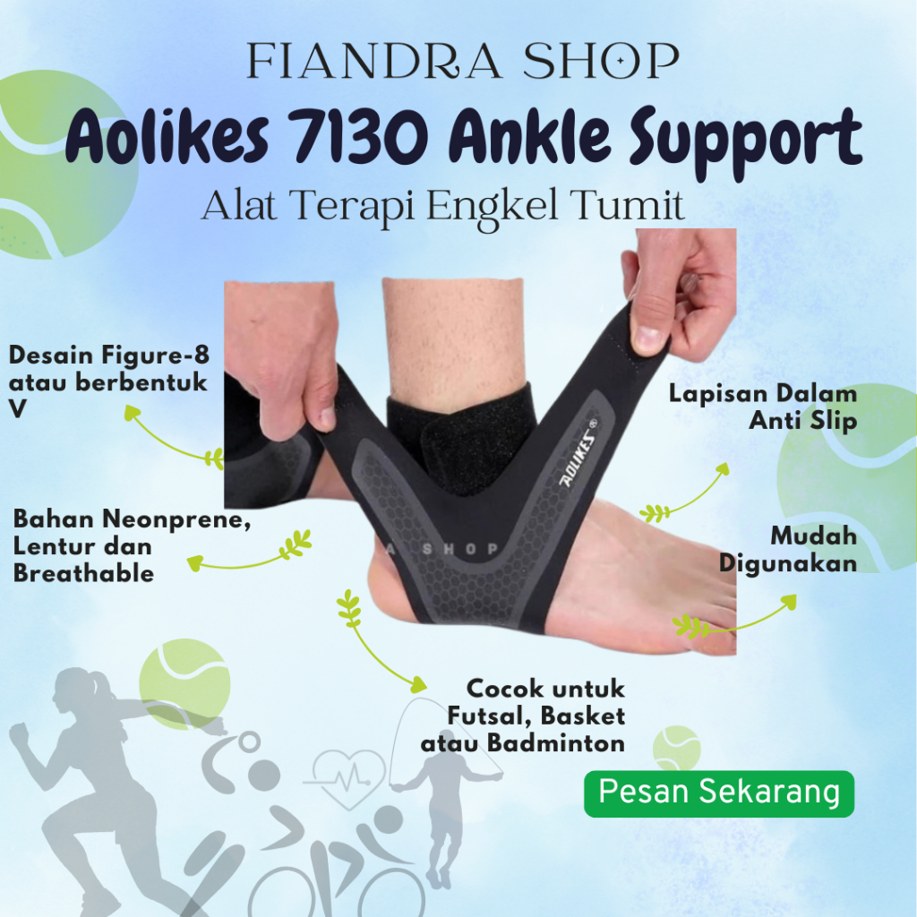 Jual Aolikes 7130 Ankle Support Ankle Brace Terapi Deker Engkel Tumit ...