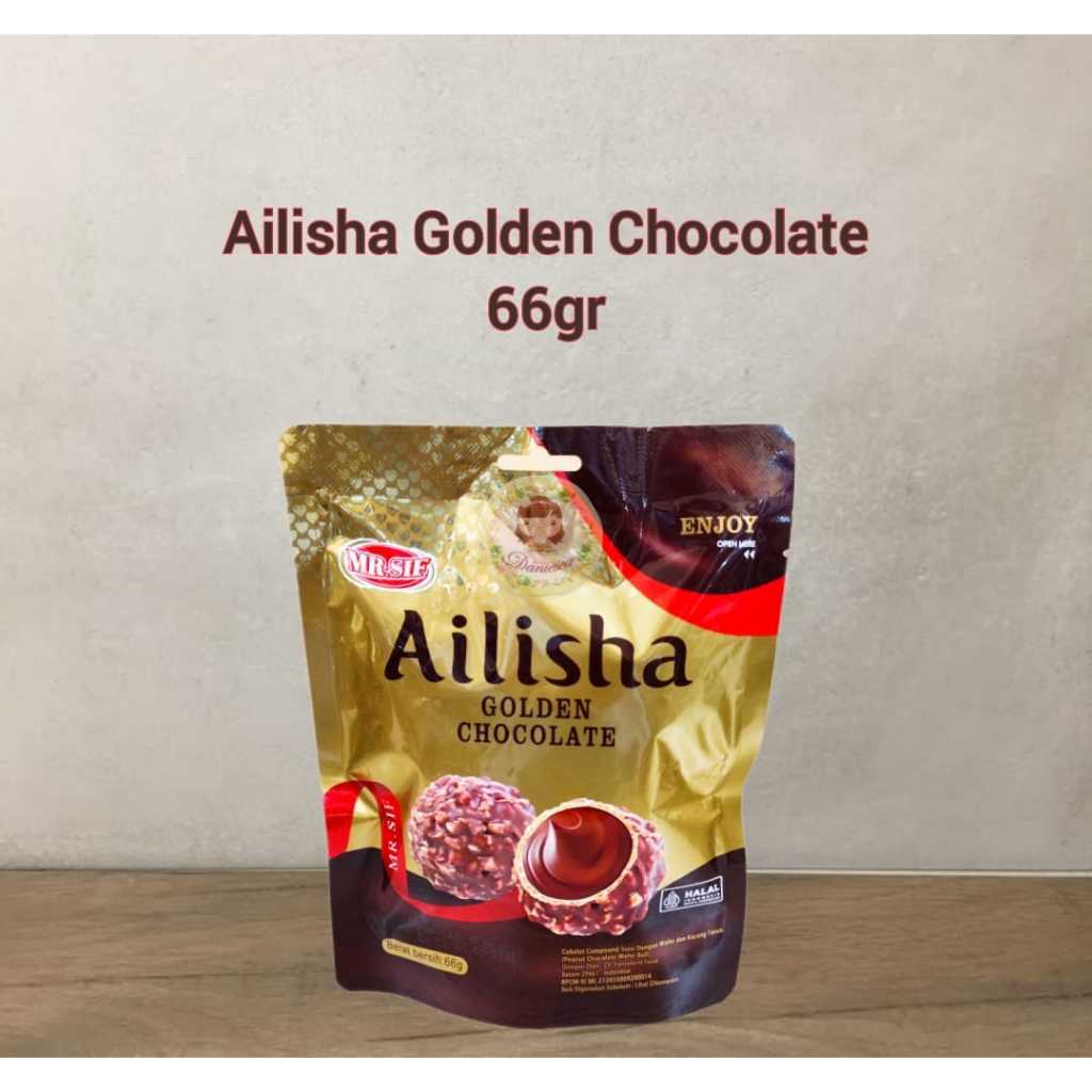 Jual Ailisha golden coklat chocolate wafer ball 66 gr ( SCP ) | Shopee ...