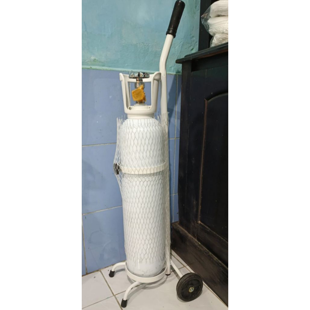 Jual Tabung Oksigen 1M3 Komplit Troli Regulator | Shopee Indonesia