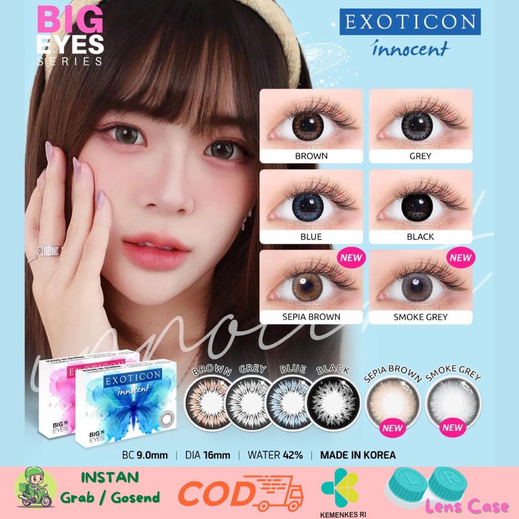 Jual INNOCENT SOFTLENS EXOTICON || SOFTLENS BIG EYES 16MM | Shopee Indonesia