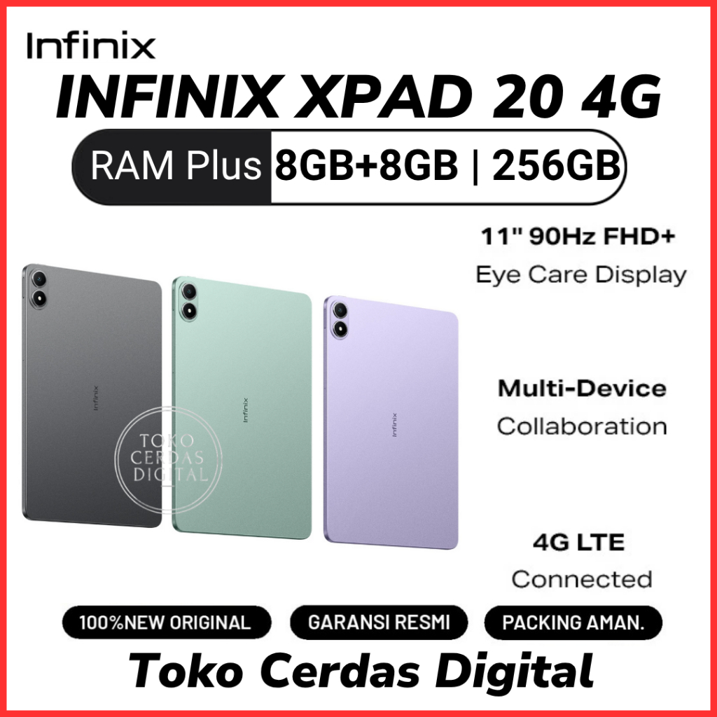 Jual INFINIX X PAD 20 8/256GB 4G LTE Garansi Resmi 12 Bulan | Tablet ...