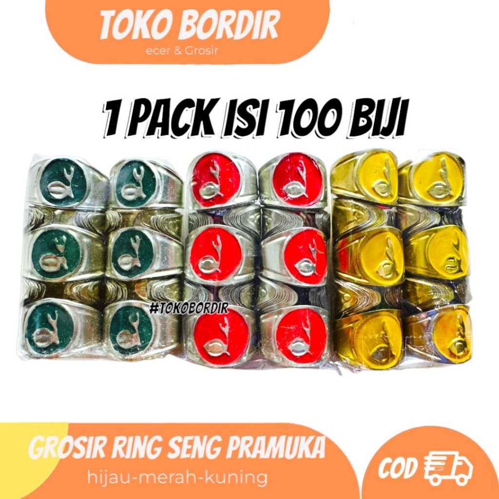 Jual 1 pack ring seng isi 100 biji / ring hasduk seng pramuka | Shopee ...