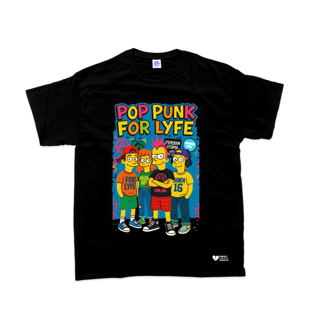 Jual Kaos Pop Punk for Lyfe Gang | Kaos Pop Punk Simson The Simpsons ...