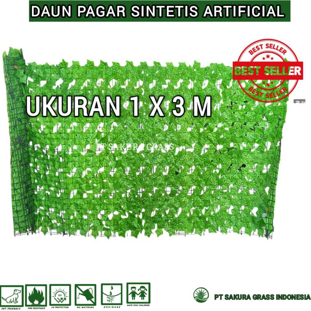 Jual GROSIR DAUN SINTETIS PAGAR - TANAMAN DINDING SINTETIS 1X3 METER ...