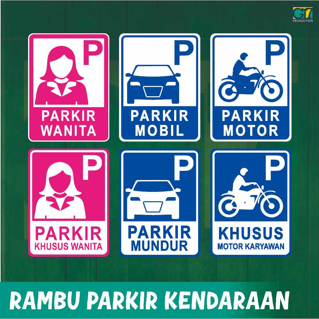 Jual Rambu Parkir Motor Mobil / Sign Parkir Kendaraan | Shopee Indonesia