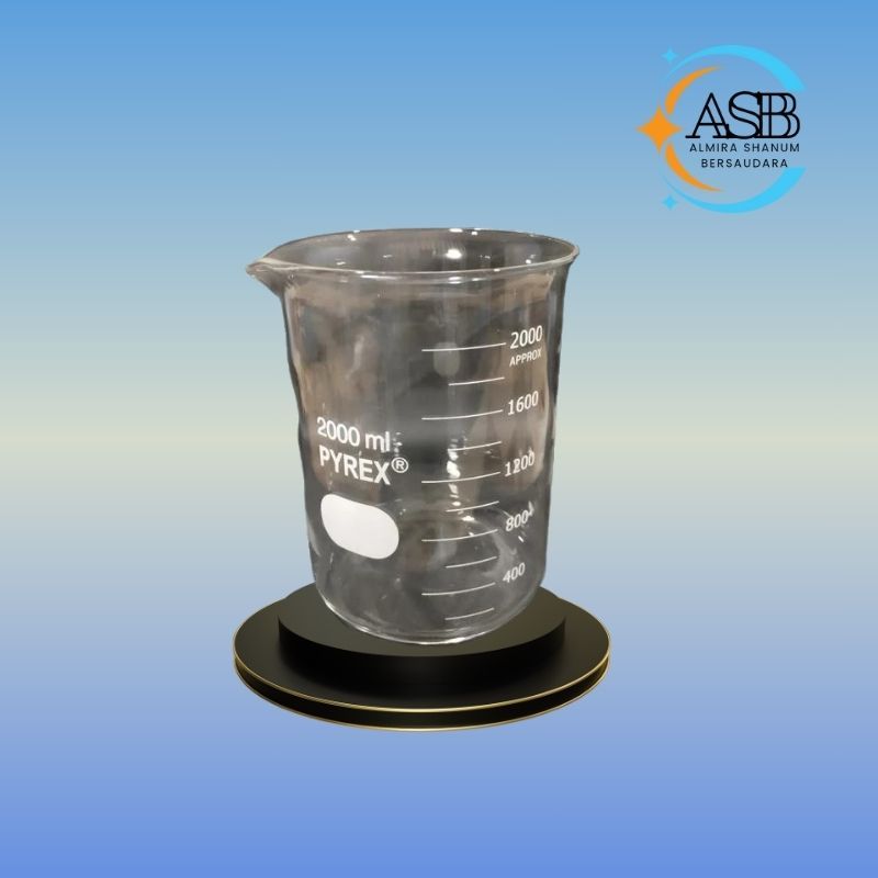 Jual Beaker Glass 2000ml Pyrex, Low Form | Shopee Indonesia