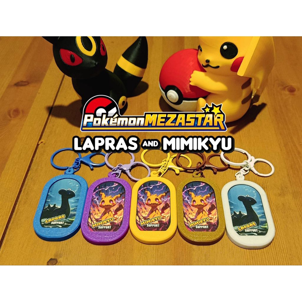 Jual Pokemon Mezastar Support Lapras Mimikyu Keychain Meza Tag | Shopee Indonesia