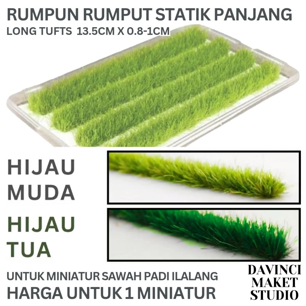 Jual (Satuan Panjang) Miniatur Tanaman Rumput Statik Panjang Semak Padi ...