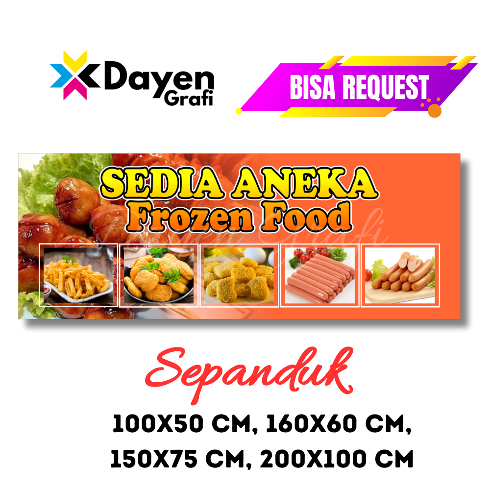 Jual Spanduk Banner Frozen Food Cetak Custom | Shopee Indonesia